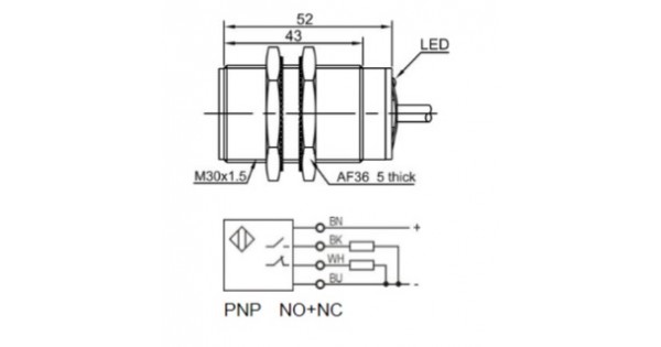 sensor indutivo, sensor indutivo M30,